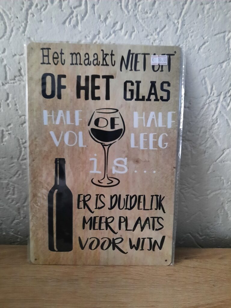 Het maakt niet uit of het glas half vol of half leeg is - RIMA trading